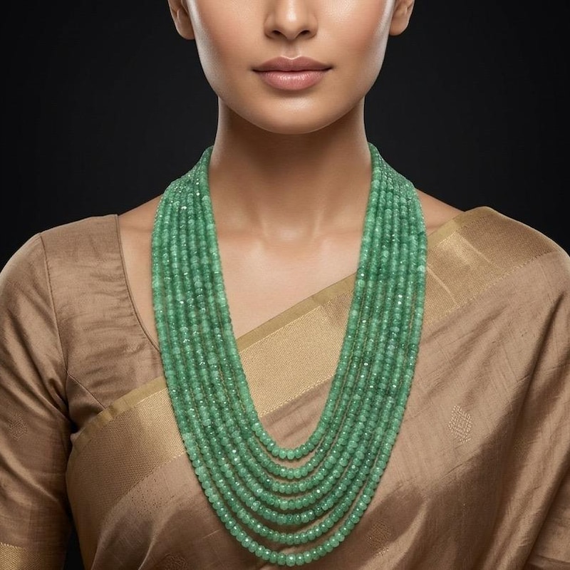 Faceted Jade Bead Necklace - Etsy