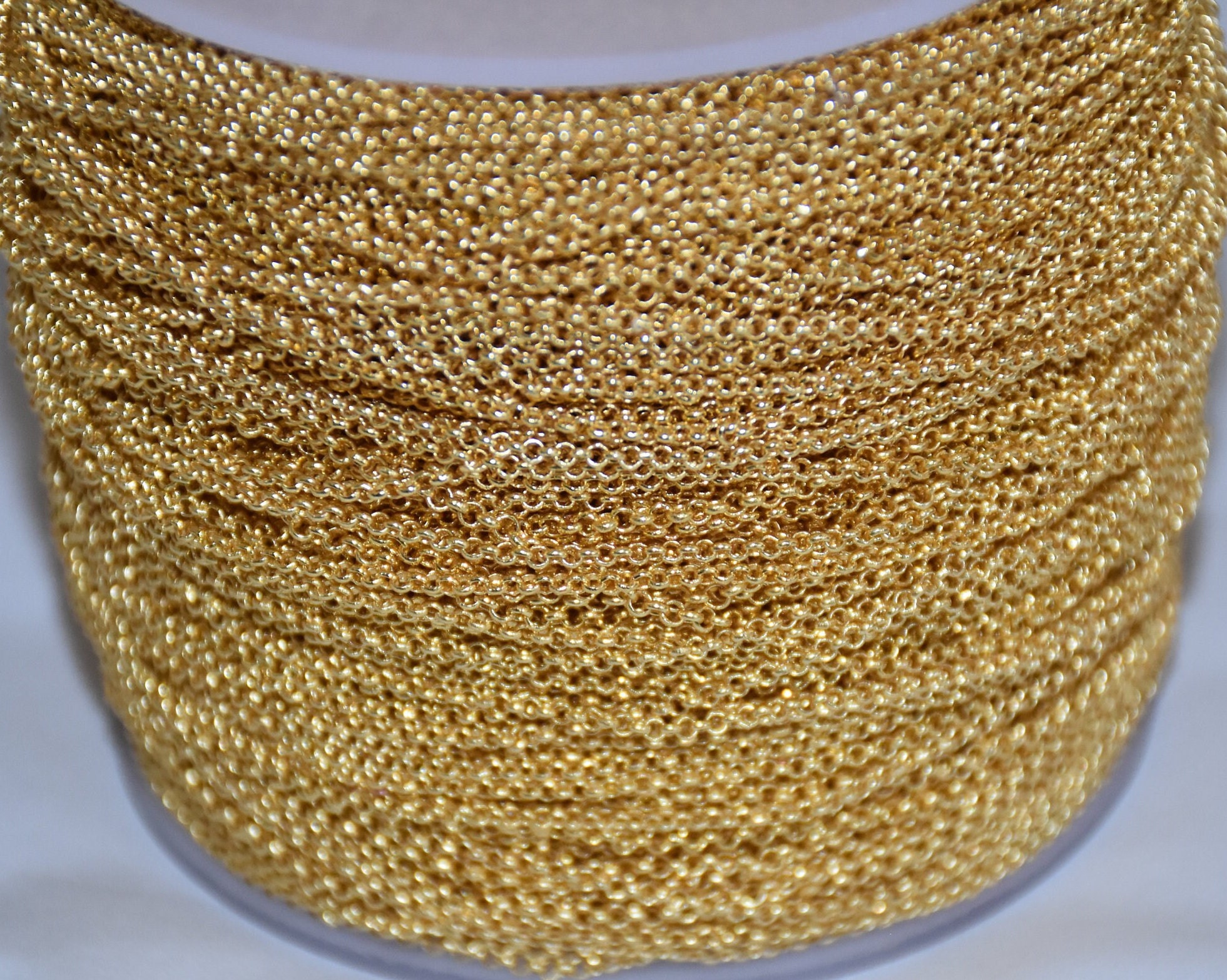 1 500 Feet Gold Plated Rolo Chain Bulk Rolo Chain Brass - Etsy