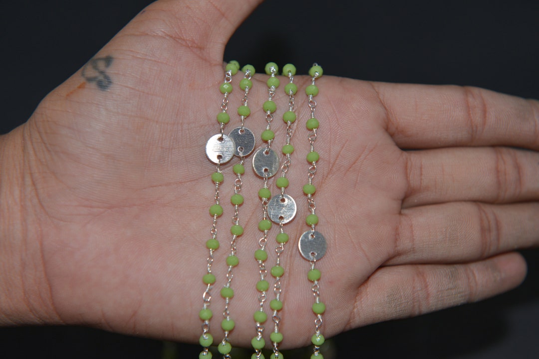 1..........20 Feet Silver Plated Peridot Quartz With Follower - Etsy