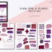 Pink and Purple Deco Sticker Kit, Set 39,digital Planner Sticker Kit ...
