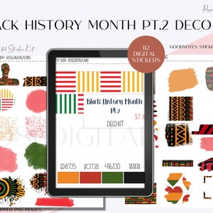 Black History Month Set 1 Sticky Notes Digital Planning, Digital ...
