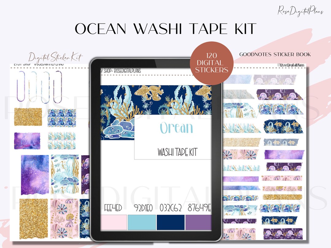 Ocean, Sea Animals , Digital Sticker Book, Planner Fashion Doll, Pre ...