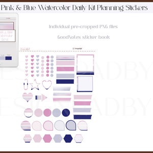 Digital Planner Sticker Kit/ Pre-cropped Stickers / Goodnotes / PNG ...