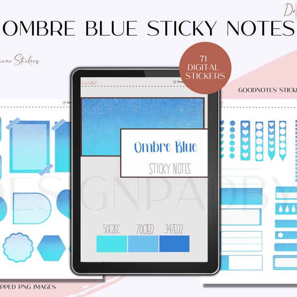 Ombre Sticky Notes - Etsy