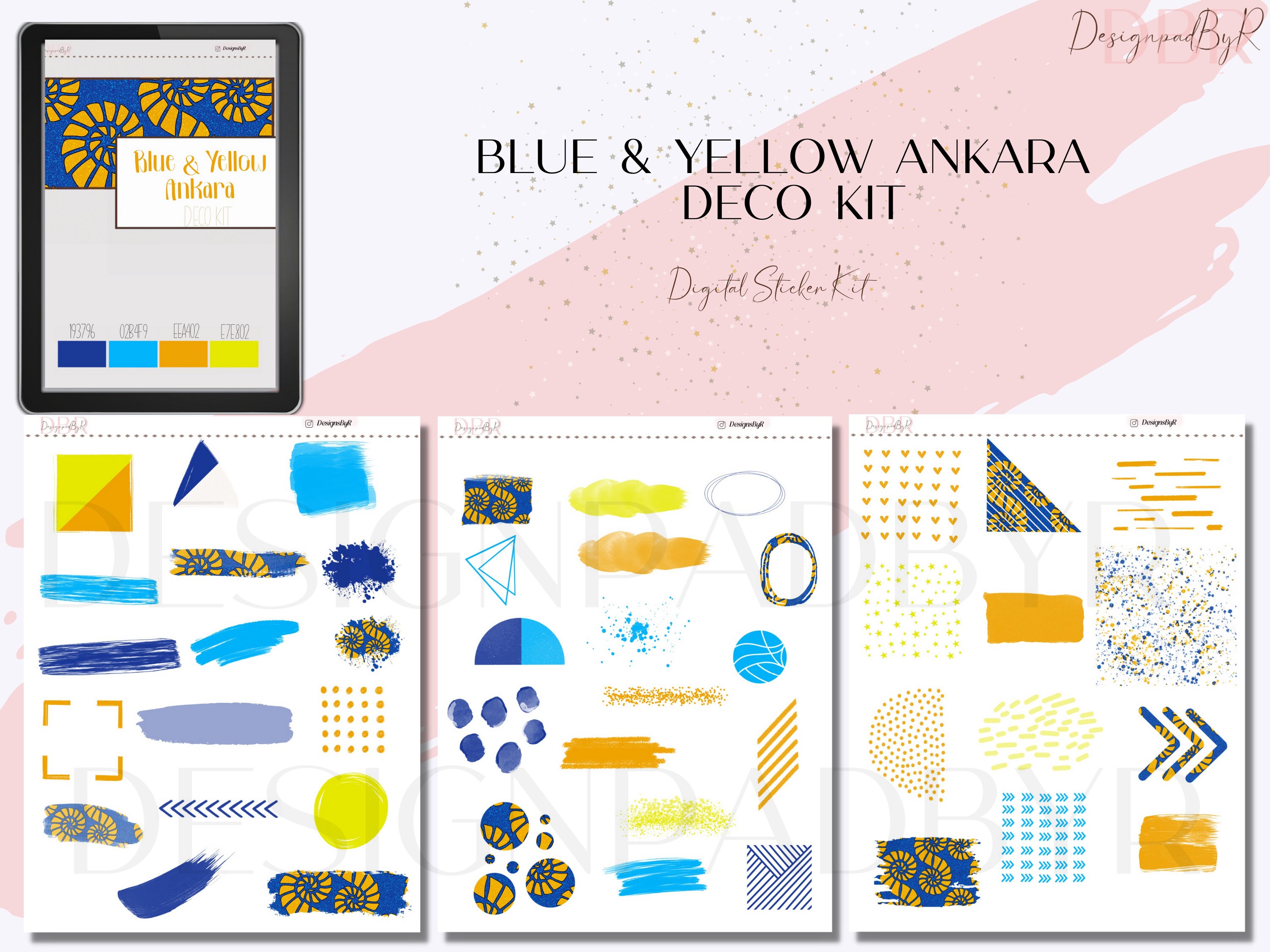 Deco Kit, Digital Planner Sticker Kit, Pre Cropped PNG, Goodnotes ...