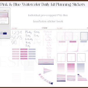Digital Planner Sticker Kit/ Pre-cropped Stickers / Goodnotes / PNG ...