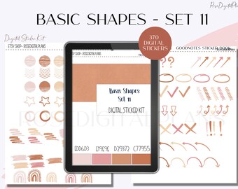 Basic Shapes Digital Planner Stickers, Set 2,digital Planner Sticker ...