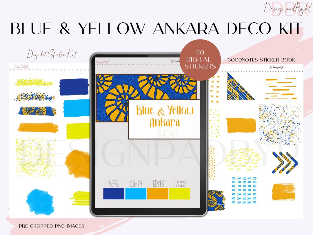 Deco Kit, Digital Planner Sticker Kit, Pre Cropped PNG, Goodnotes ...