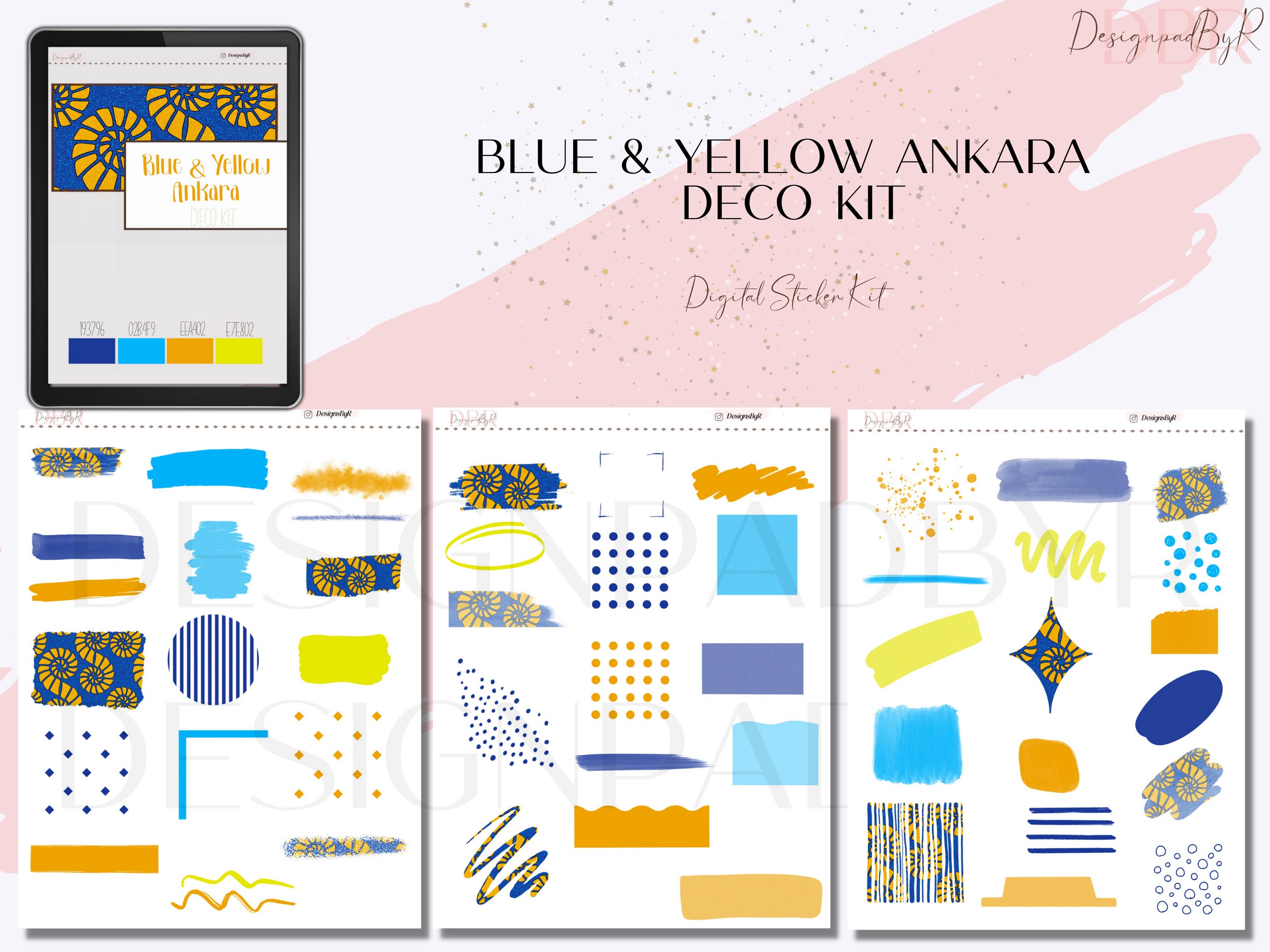 Deco Kit, Digital Planner Sticker Kit, Pre Cropped PNG, Goodnotes ...