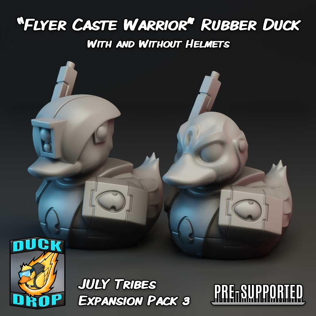 Astral P'ond Flyer Warrior Rubber Duck, 3D Printed Mini (STL by Epic ...