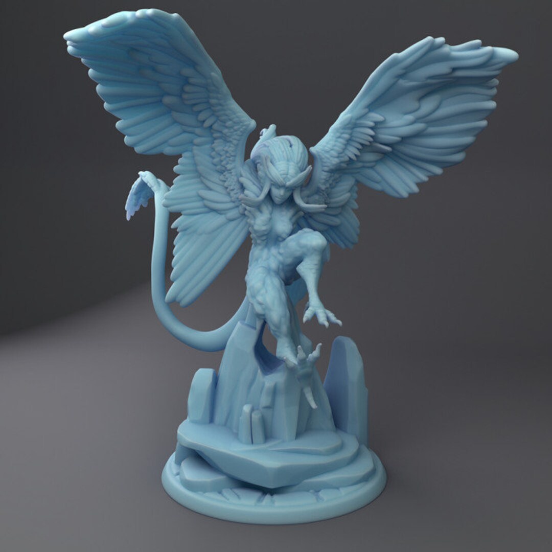 Pteryx the Harpy 3D Printed Mini STL by Twin Goddess - Etsy