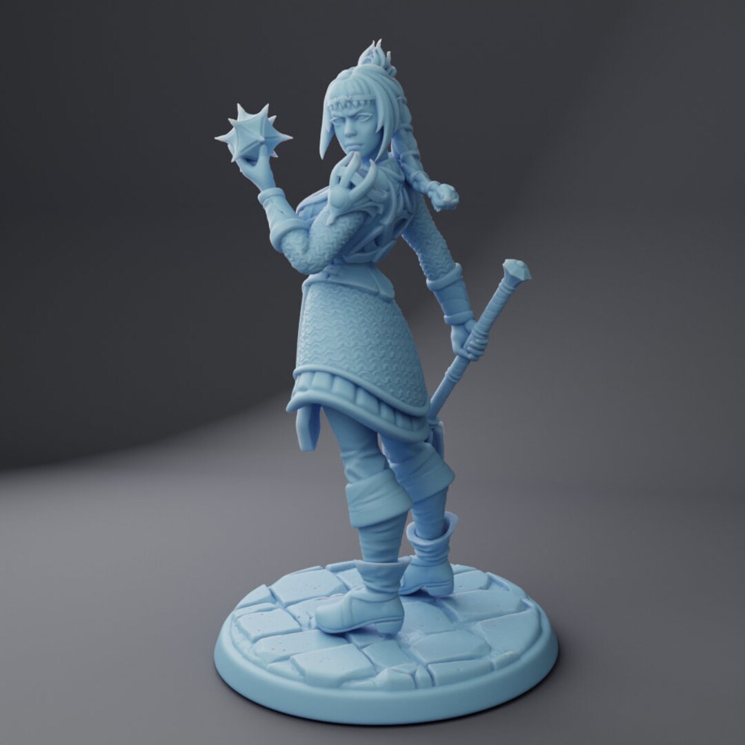 Ebonheart the Shadowed Cleric, 3D Printed Mini (STL by Twin Goddess ...