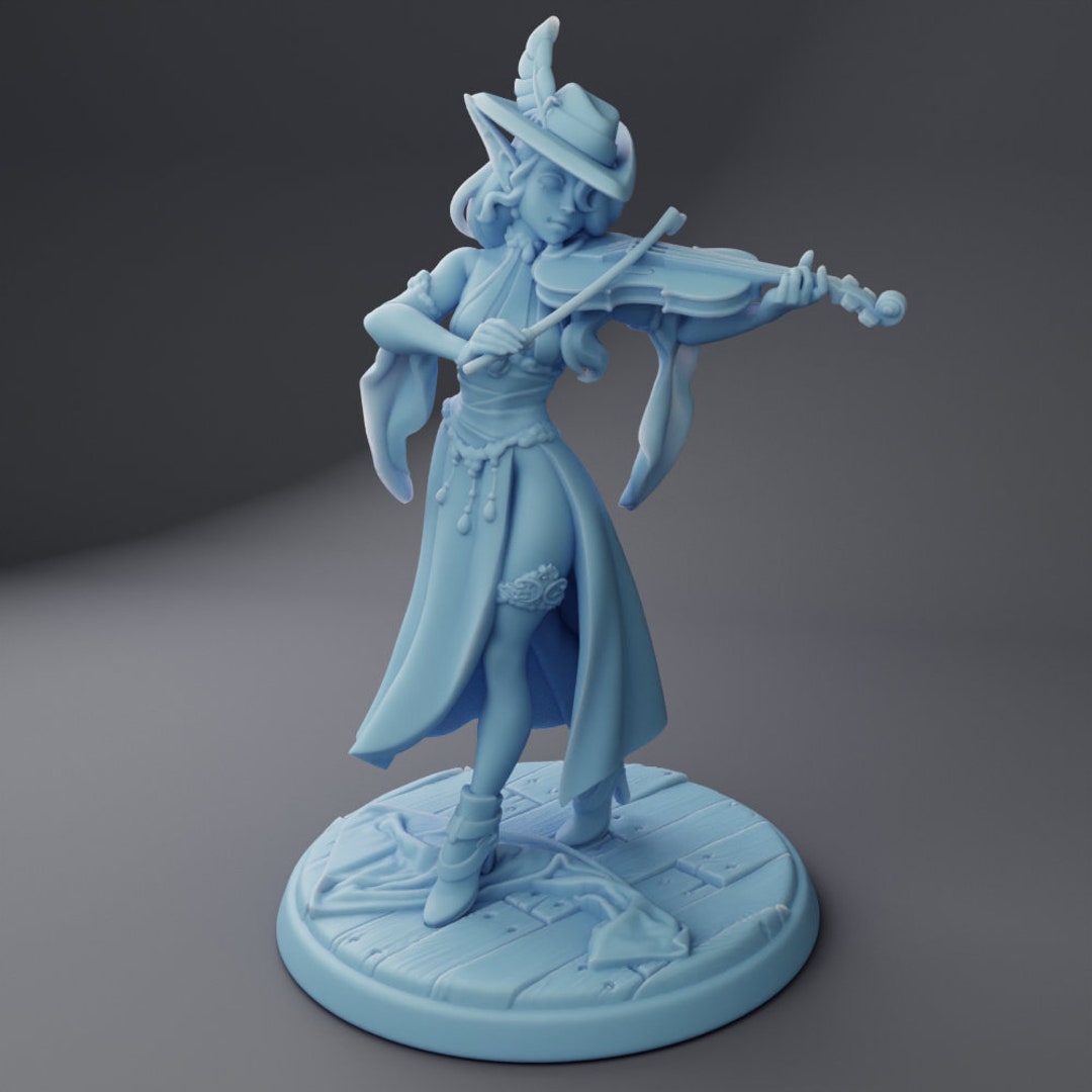 Silv the Bard, 3D Printed Mini (STL by Twin Goddess Miniatures) - Etsy