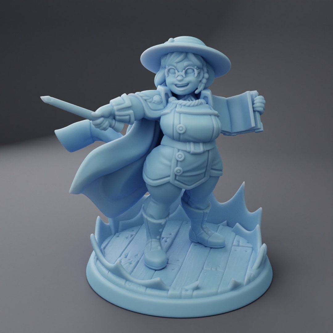 Alison the Dwarf Wizard, 3D Printed Mini (STL by Twin Goddess Miniatures) - Etsy