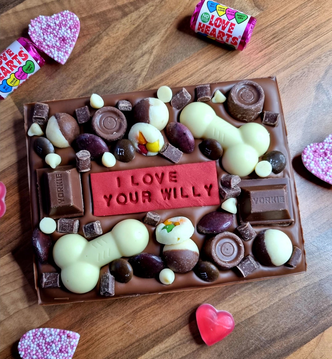 Valentines I Love Your Willy Chocolate Slab, Chocolate Gift, Funny Gift ...
