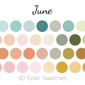 June, Color Swatches, Color Palette, iPad - Etsy