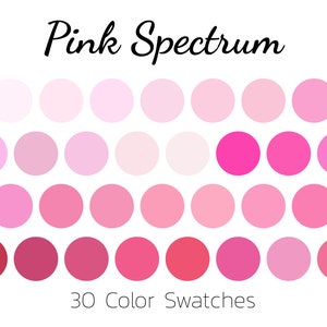 Pink Spectrum, Color Swatches, Color Palette, iPad - Etsy
