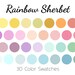 Rainbow Sherbet, Color Swatches, Color Palette, iPad - Etsy