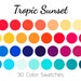 Tropic Sunset, Color Swatches, Color Palette, iPad - Etsy