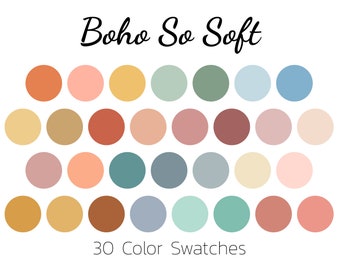 Boho Color Palette - Etsy