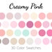 Creamy Pink, Color Swatches, Color Palette, iPad - Etsy