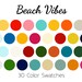 Beach Vibes Color Palette, 30 Color Swatches (PNG, EPS, JPG) - Etsy