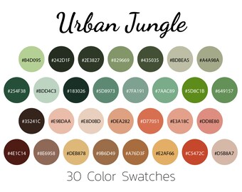Jungle Color Palette - Etsy