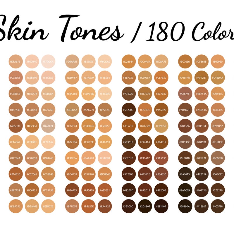 Skin Color Palette - Etsy