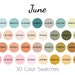 June, Color Swatches, Color Palette, iPad - Etsy