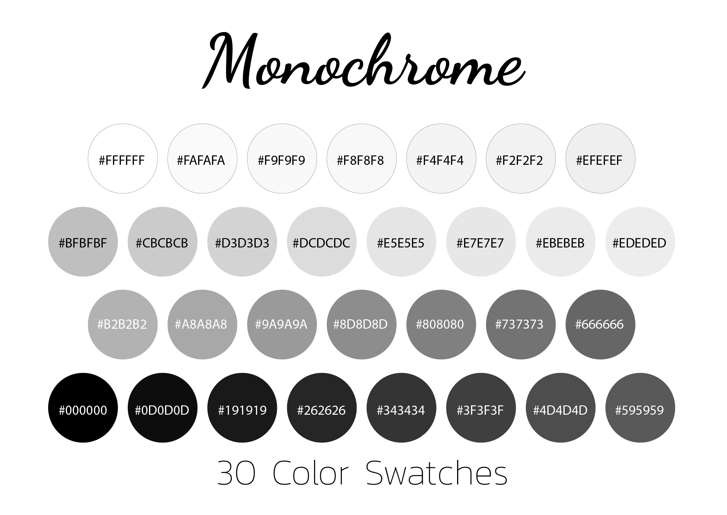 Monochrome, Color Swatches, Color Palette, iPad - Etsy Monochrome, Color Swatches, Color Palette, iPad - Etsy