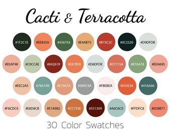 Cool Earthy Tones Digital Colour Palette Swatches Download Procreate ...