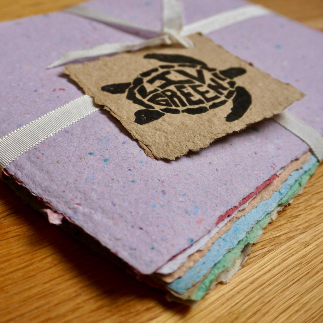 Handmade recycled paper x 10 colours | Etsy