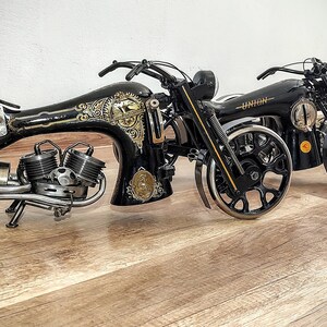 Vintage Motorcycle Made of Scrap Sewing Machine Parts Handmade - Etsy