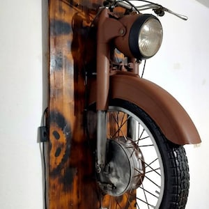 Wall Decor Lamp Retro Motor Coming Out of the Wall With Working ...