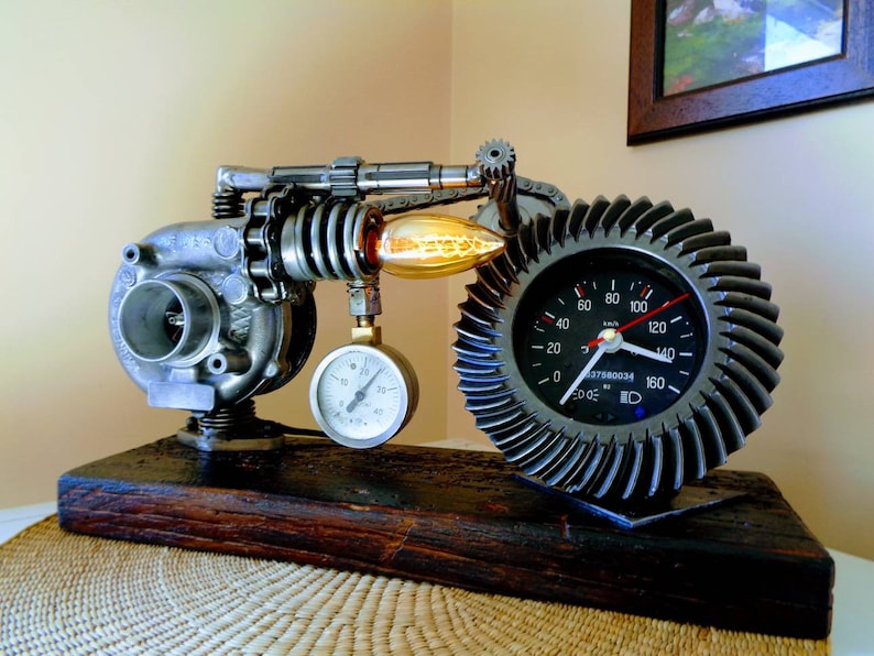2 in 1 Fully Functional Steampunk Night Lamp and Clock Made of - Etsy