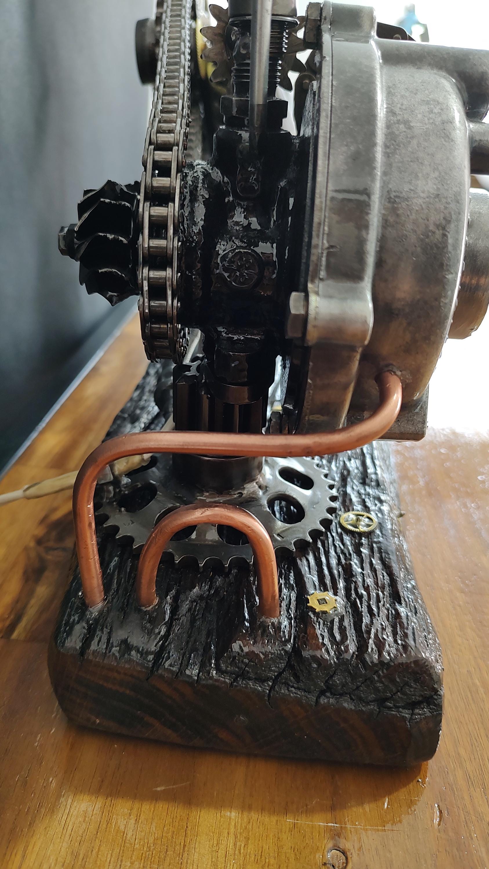 2 in 1 Fully Functional Steampunk Night Lamp and Clock Made of Scap ...