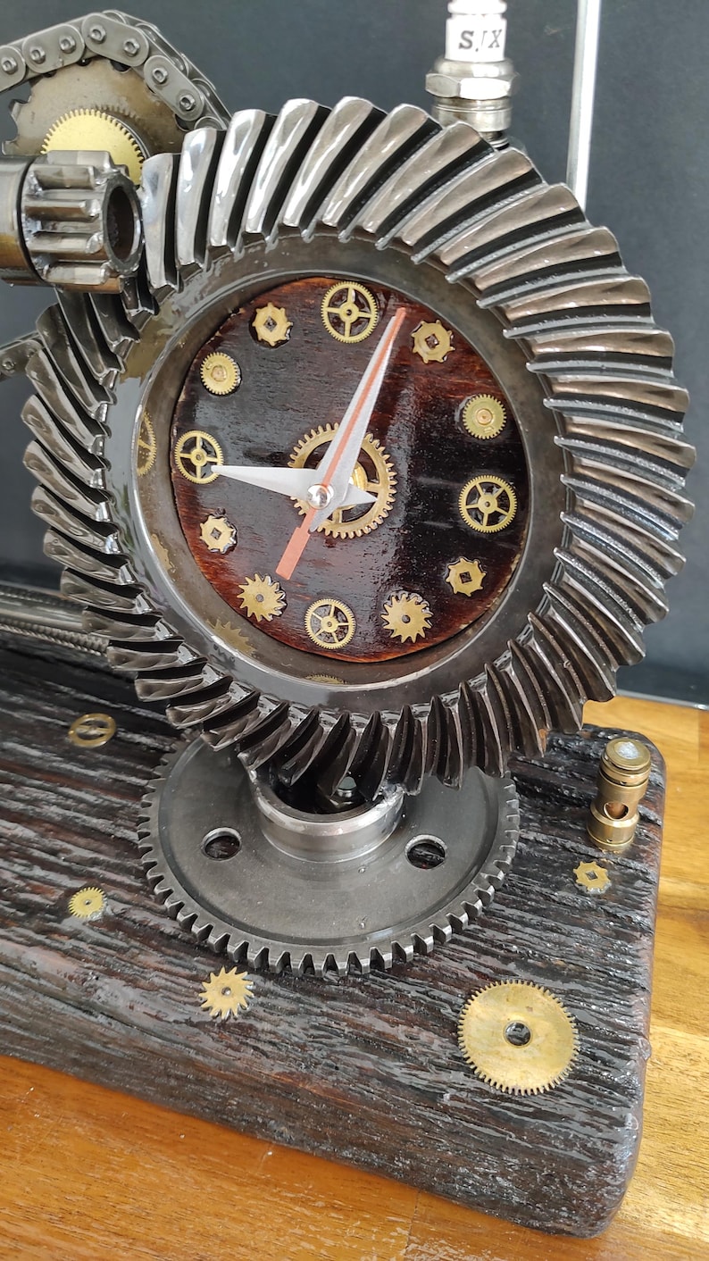 2 in 1 Fully Functional Steampunk Night Lamp and Clock Made of Scap ...