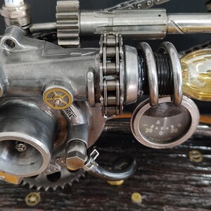 2 in 1 Fully Functional Steampunk Night Lamp and Clock Made of Scap ...