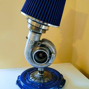 Turbo Night Lamp, Turbine, Turbocharger, Pressure Plate, Blue/grey Lamp ...