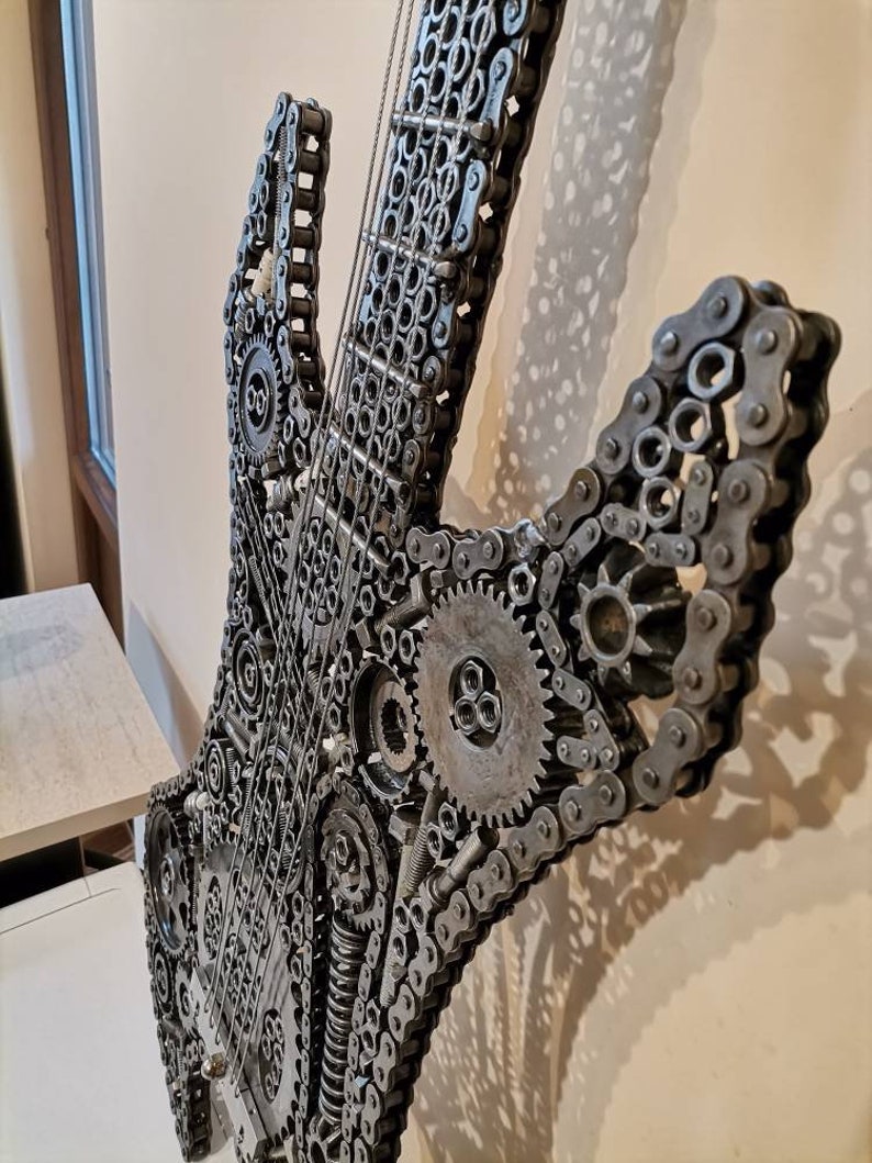 Decorative Guitar Handmade With Scrap Metal Car Parts Nuts - Etsy