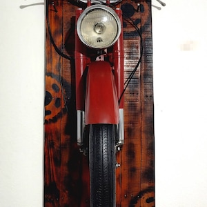 Wall Decor Lamp Retro Motor Coming Out of the Wall With Working ...