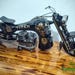 Vintage Motorcycle Made of Scrap Sewing Machine Singer Handmade Art ...