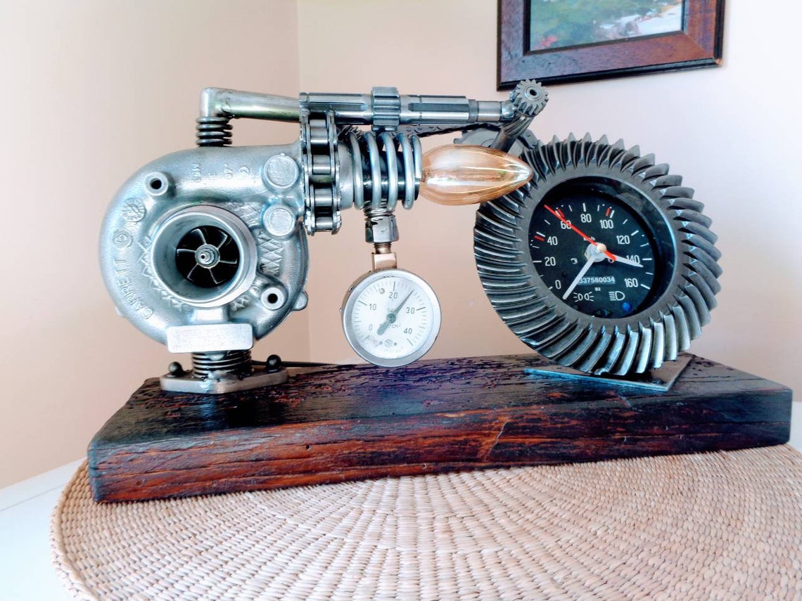 2 in 1 Fully Functional Steampunk Night Lamp and Clock Made of | Etsy