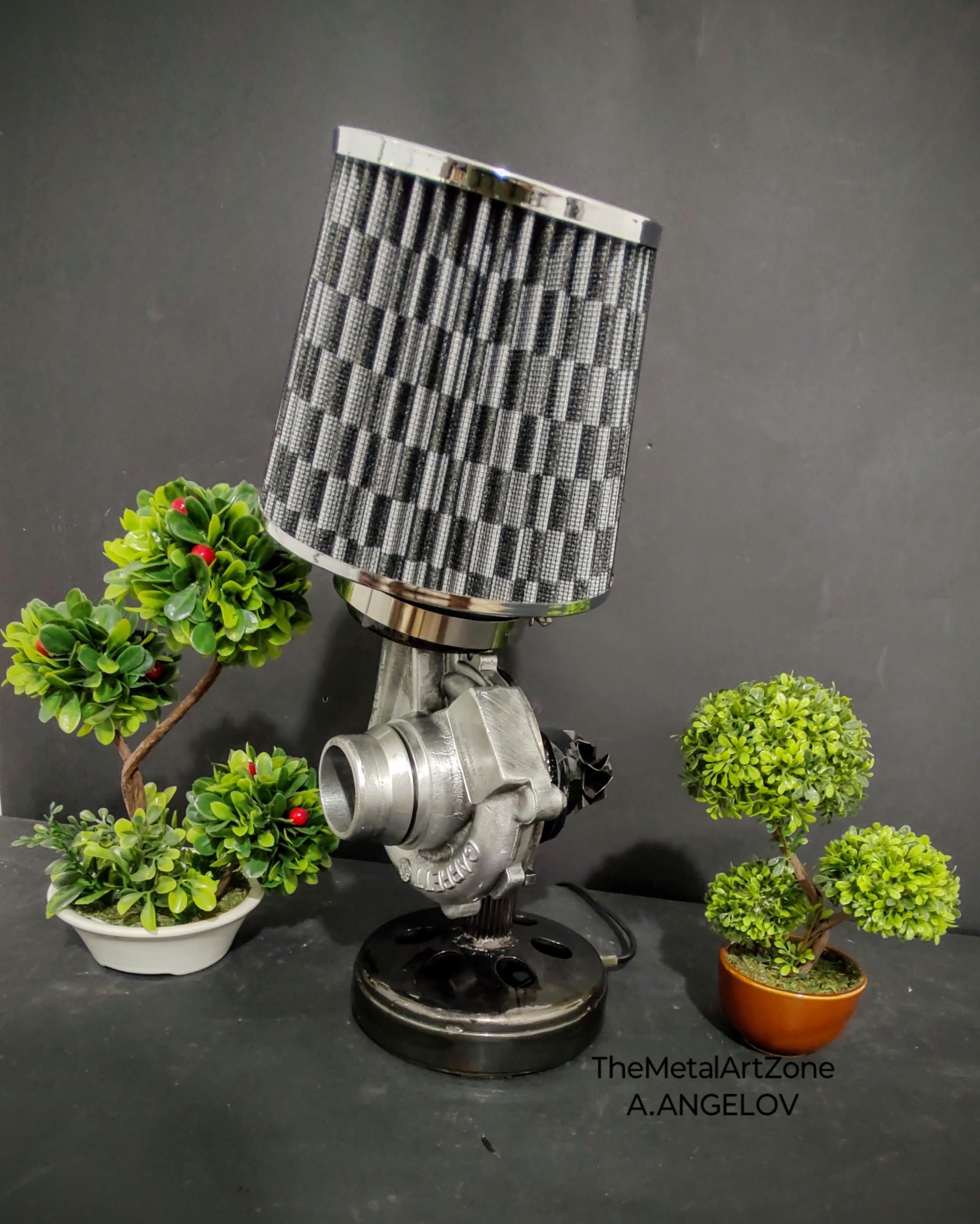 Turbo Night Lamp Made of Auto Parts, Sports Filter, Turbine, Compresor ...