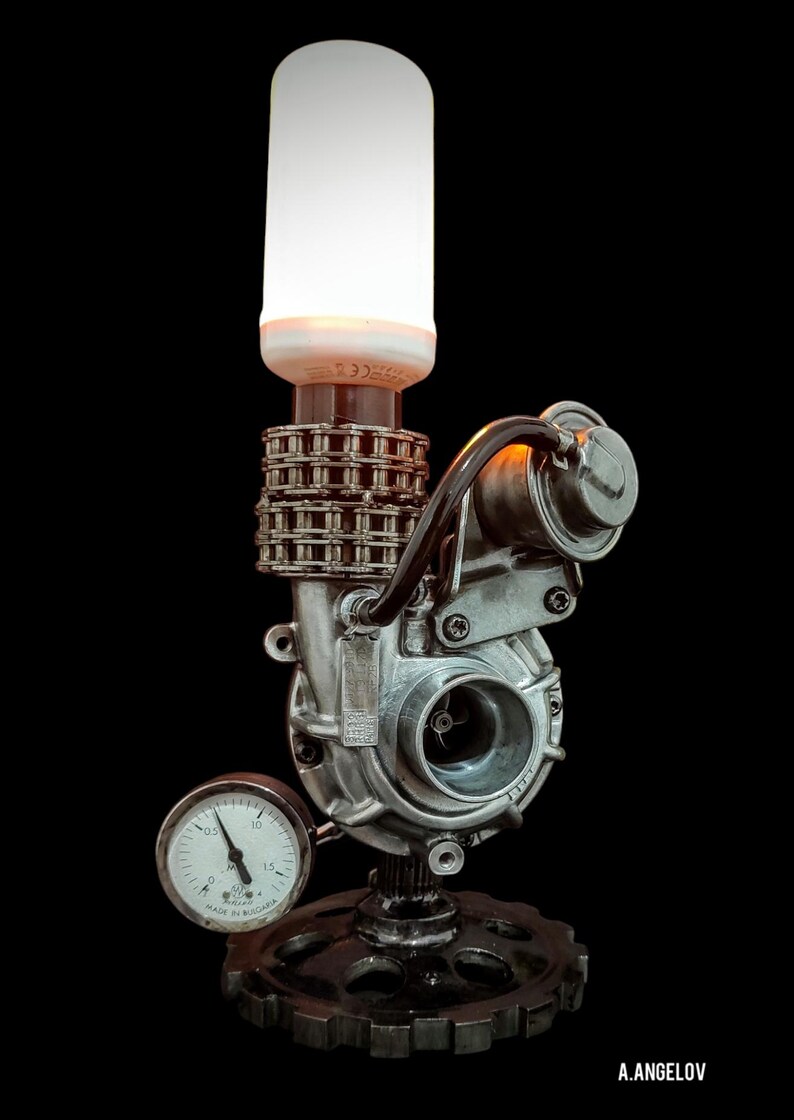 Turbo Night Lamp Art Metal Handmade Steampunk Flame Nigt Bulb - Etsy