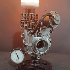 Turbo Night Lamp Art Metal Handmade Steampunk Flame Nigt Bulb - Etsy