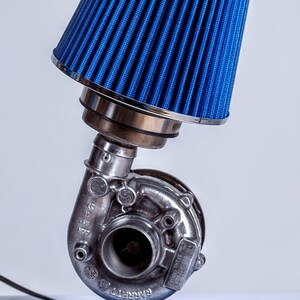 Turbo Night Lamp, Turbine, Turbocharger, Pressure Plate, Blue/grey Lamp ...