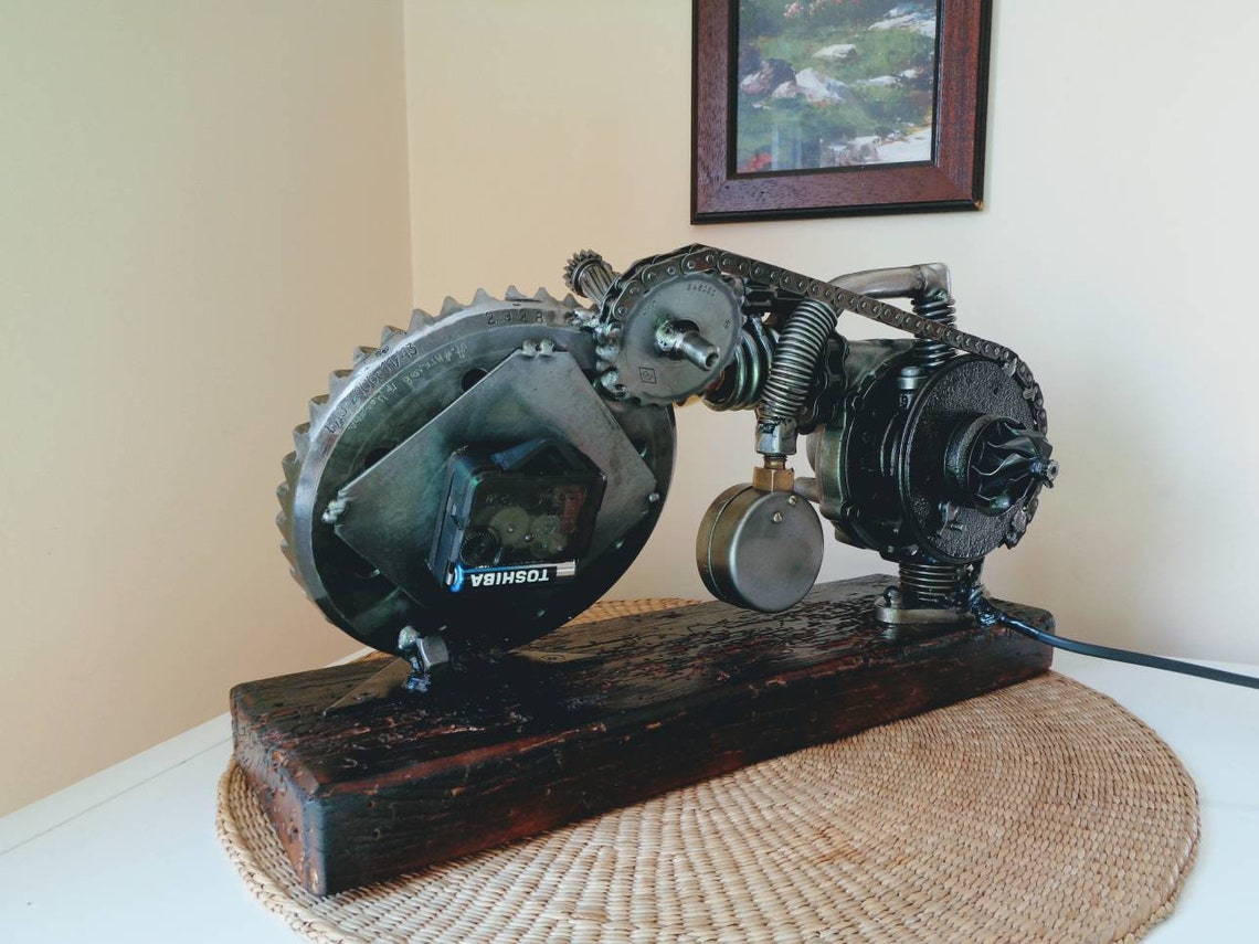 2 in 1 Fully Functional Steampunk Night Lamp and Clock Made of - Etsy