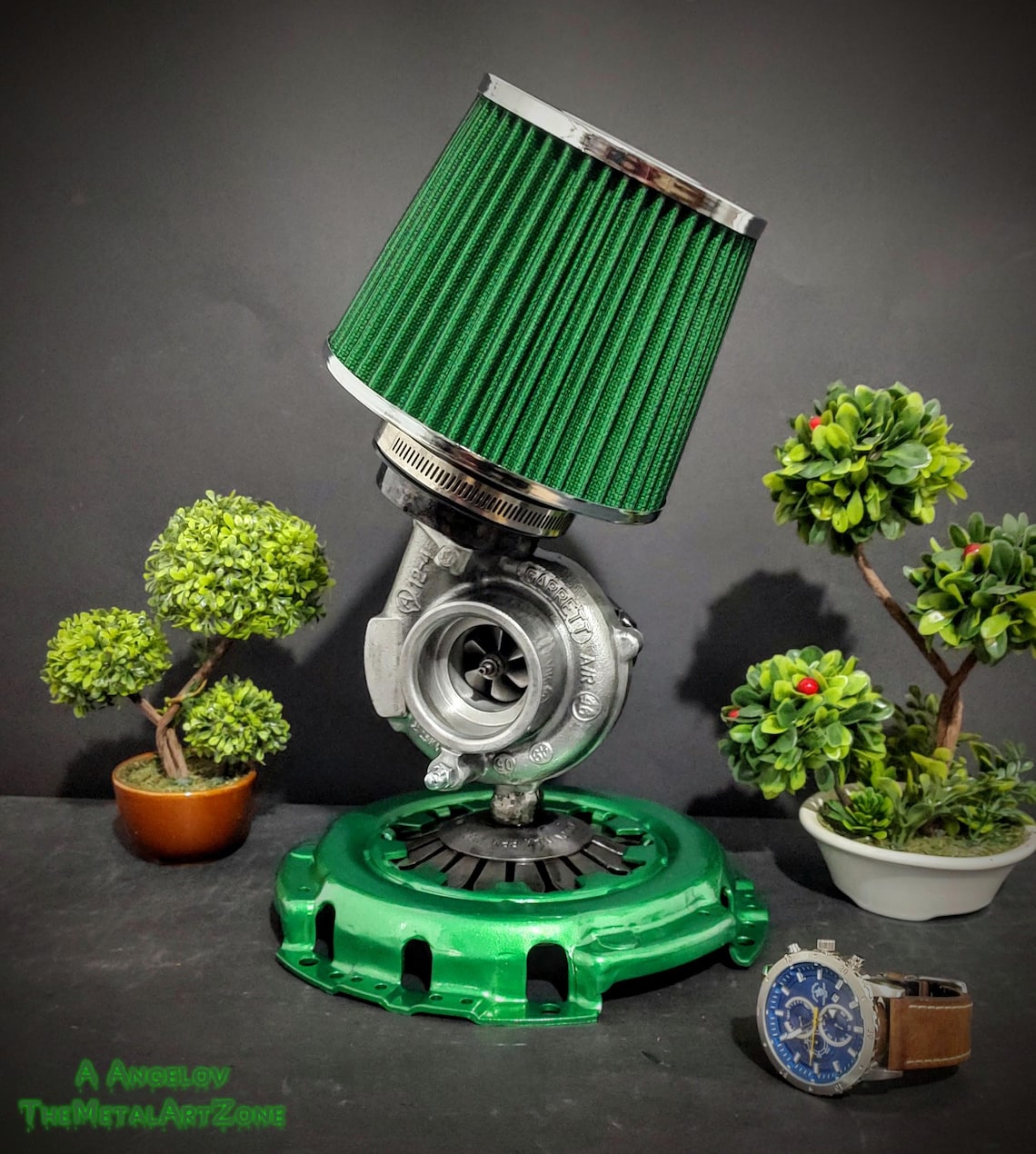 Turbo Night Lamp Made of Auto Parts, Sports Filter, Turbine, Compresor ...