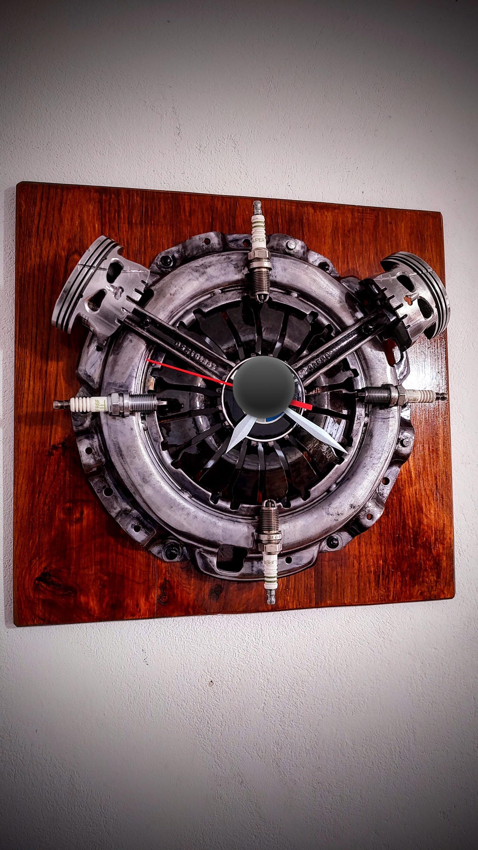Clock Made of Auto Parts ,art Metal, Piston Robot Skull, Handade, - Etsy
